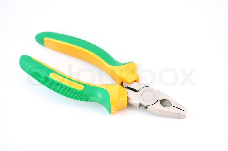 Zangen -Tool auf einem weißen ... | Stock Bild | Colourbox