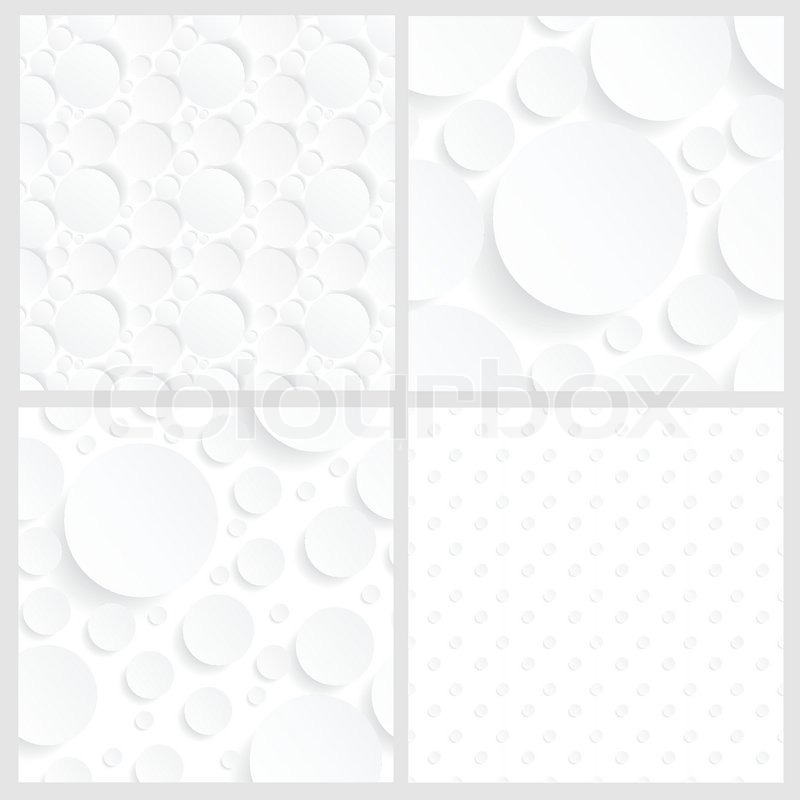 Set of four seamless white backgrounds | Stock vector | Colourbox