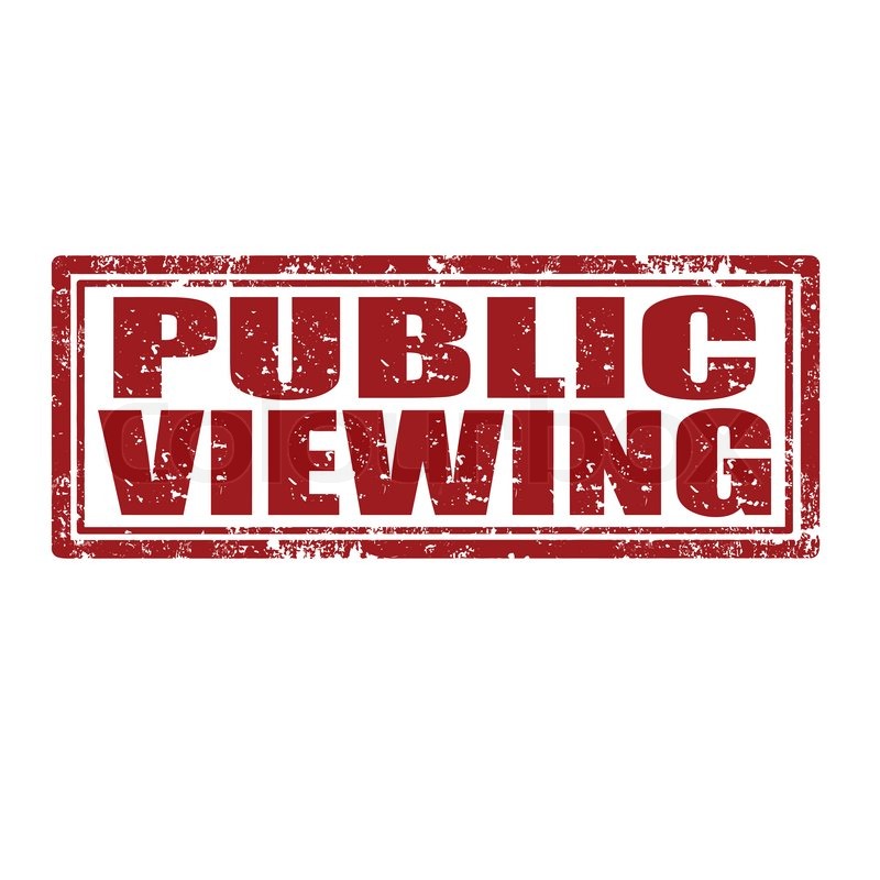 Public Viewing-Stempel | Stock-Vektor | Colourbox