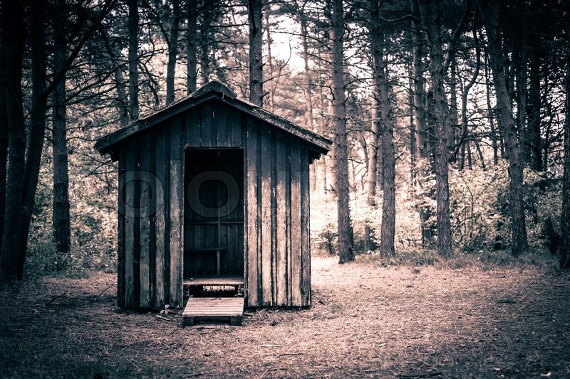 Spooky cabin in a dark and mysterious ... | Stock image | Colourbox