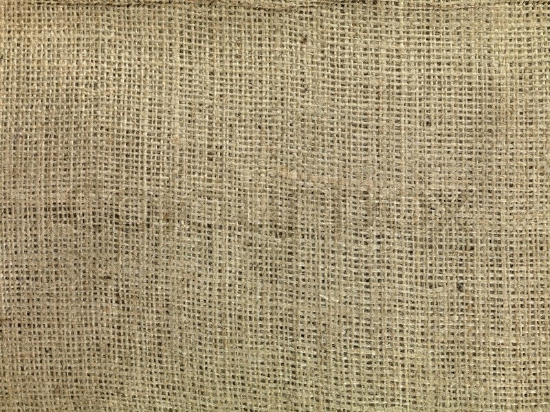 A close up shot of brown hessian cloth | Stock image | Colourbox
