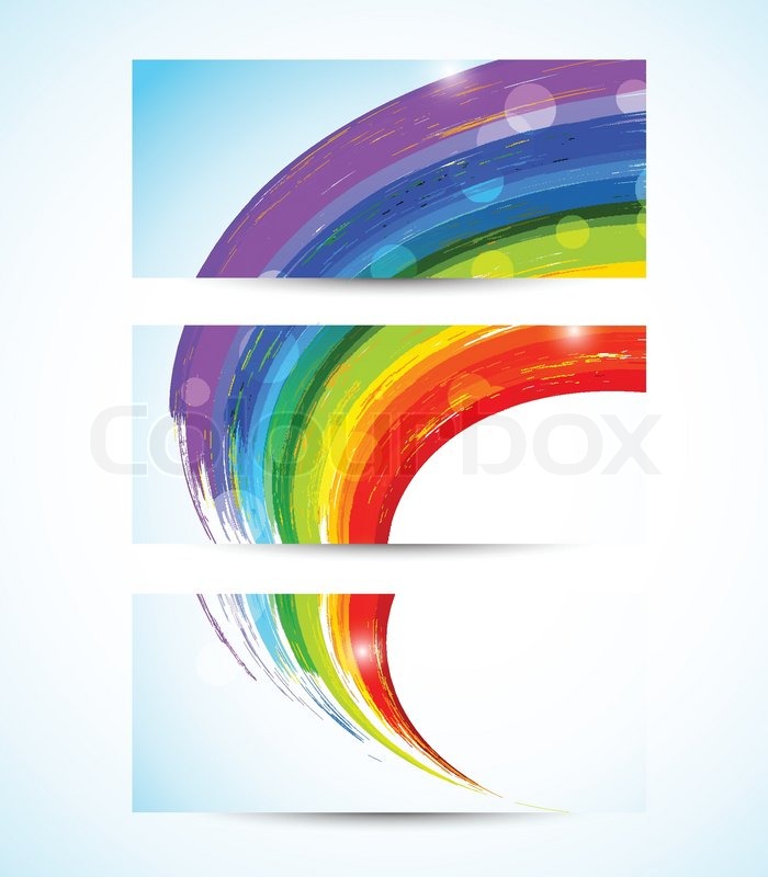 Set of rainbow banners | Stock vector | Colourbox