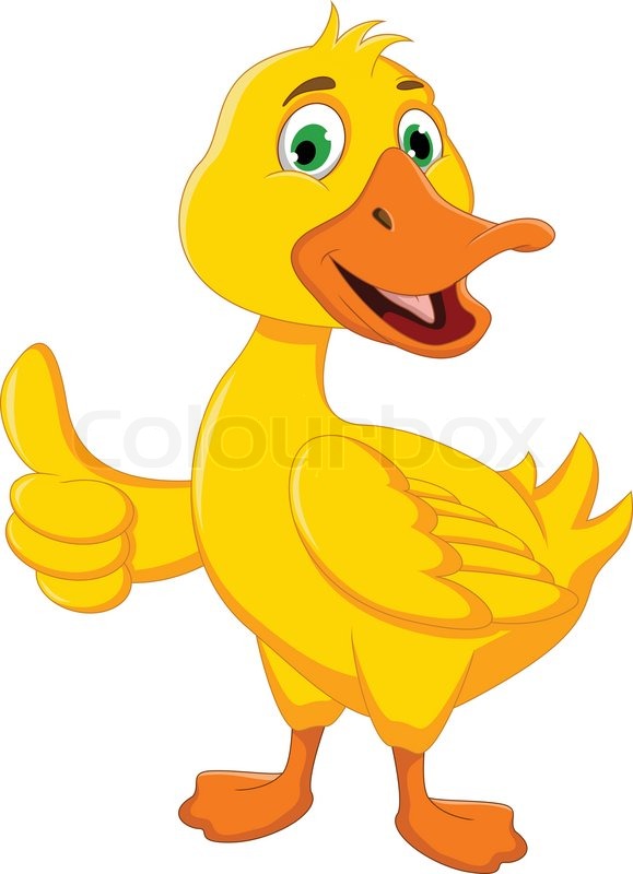 Vector illustration of funny duck ... | Stock vector | Colourbox