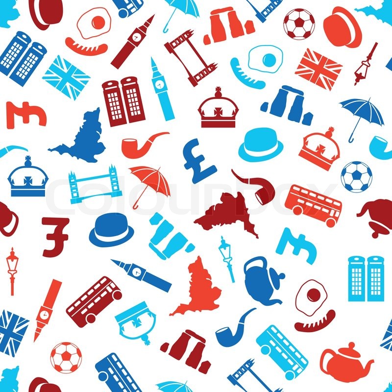 "seamless england pattern" | Stock vector | Colourbox