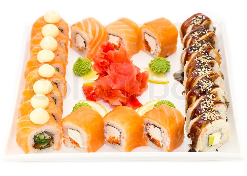 Delicious seafood sushi at a Japanese ... | Stock image | Colourbox