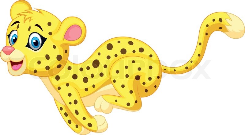 Vector illustration of Cheetah cartoon ... | Stock vector | Colourbox