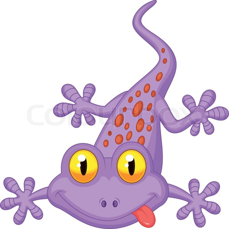 Vector illustration of Cute gecko ... | Stock vector | Colourbox