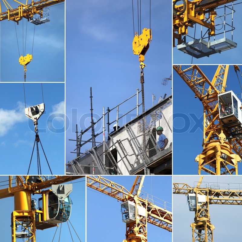 Montage am Kran | Stock Bild | Colourbox