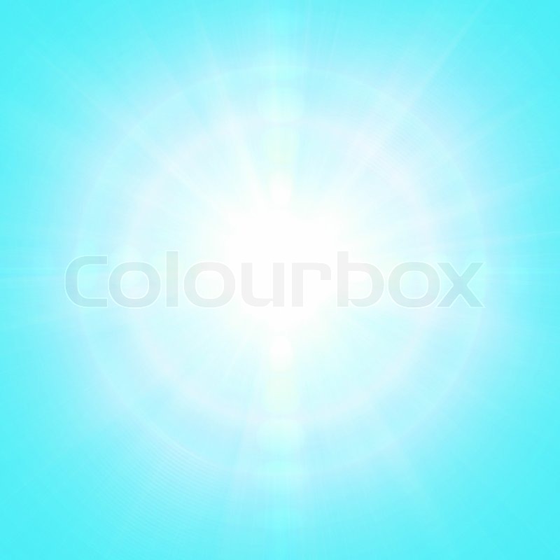 Blue sunny background | Stock image | Colourbox