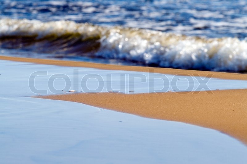 Sand and water background | Stock image | Colourbox