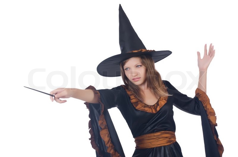 Witch isolated on the white background | Stock image | Colourbox