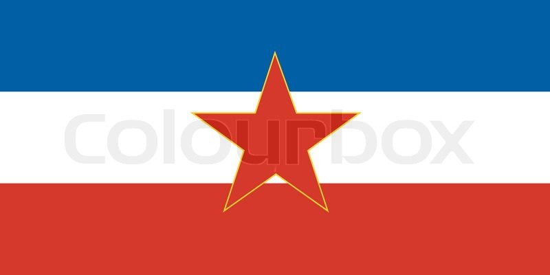 Original and simple Yugoslavia flag ... | Stock vector | Colourbox