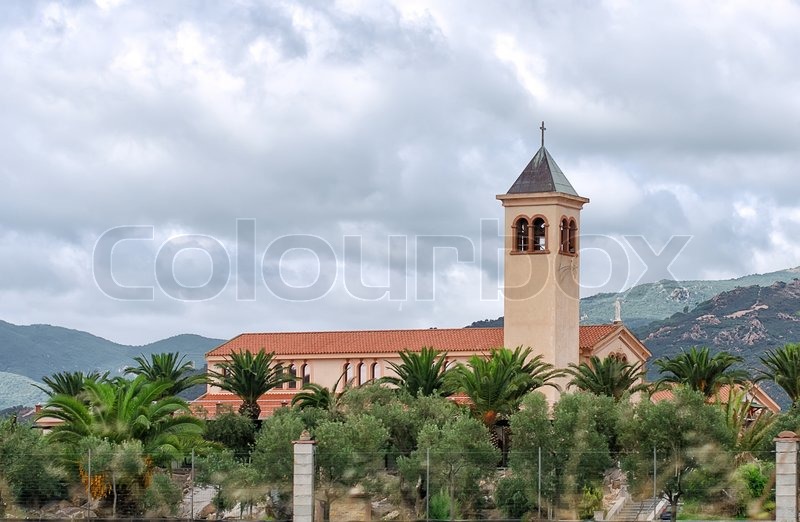 Catholic church in the mountains | Stock image | Colourbox