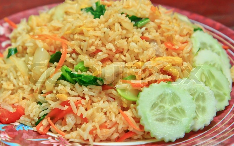 Stegte ris i Bangkok Thailand | Stock foto | Colourbox