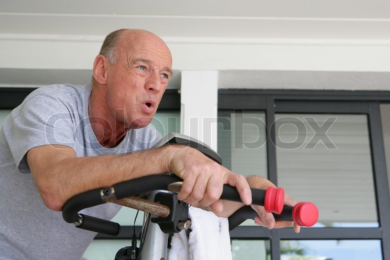Elderly man working out | Stock image | Colourbox