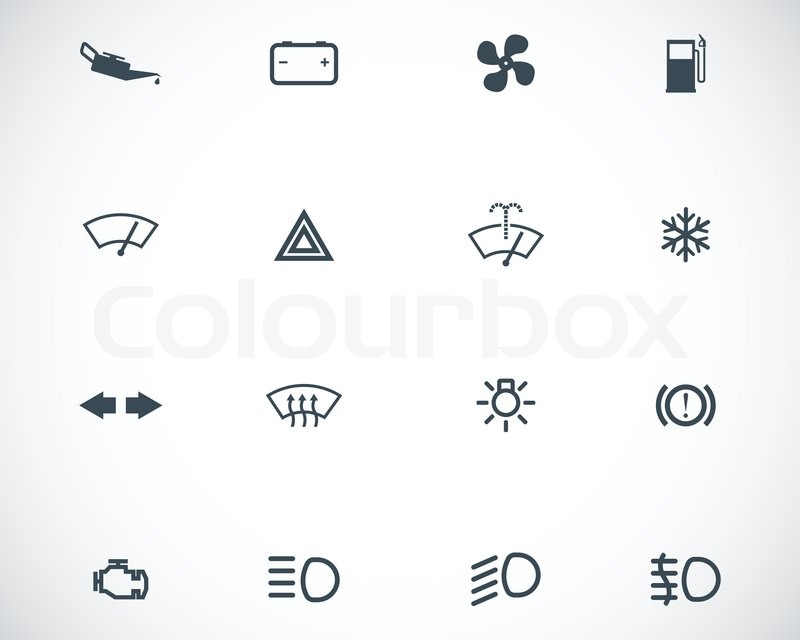 Vektor Balck Auto Armaturenbrett Icons ... | Stock-Vektor | Colourbox