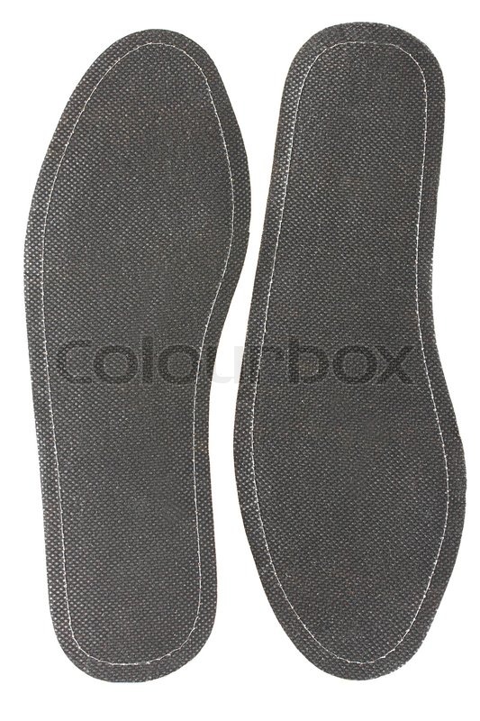 Pair black of inner soles for the ... | Stock image | Colourbox