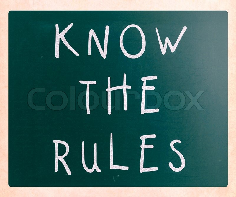 Kennen Sie die Regeln - handgeschrieben ... | Stock Bild | Colourbox