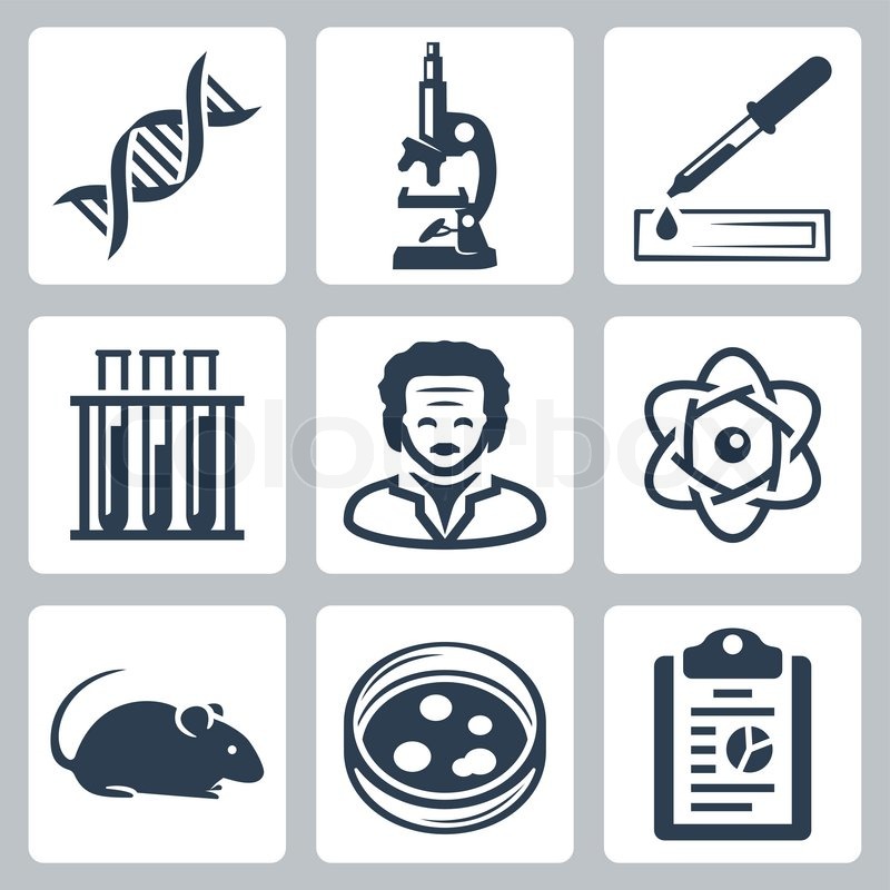 Vector isolated laboratory icons set | Stock vector | Colourbox