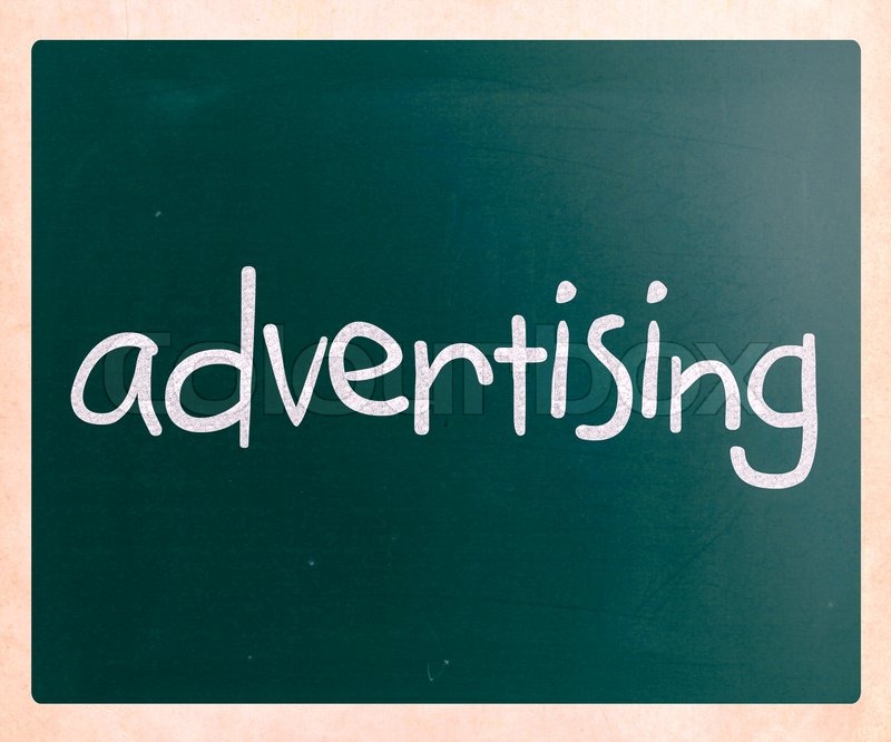 The word "advertising" handwritten with ... | Stock image | Colourbox