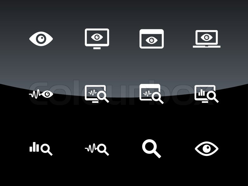 Observation and Monitoring icons on ... | Stock vector | Colourbox