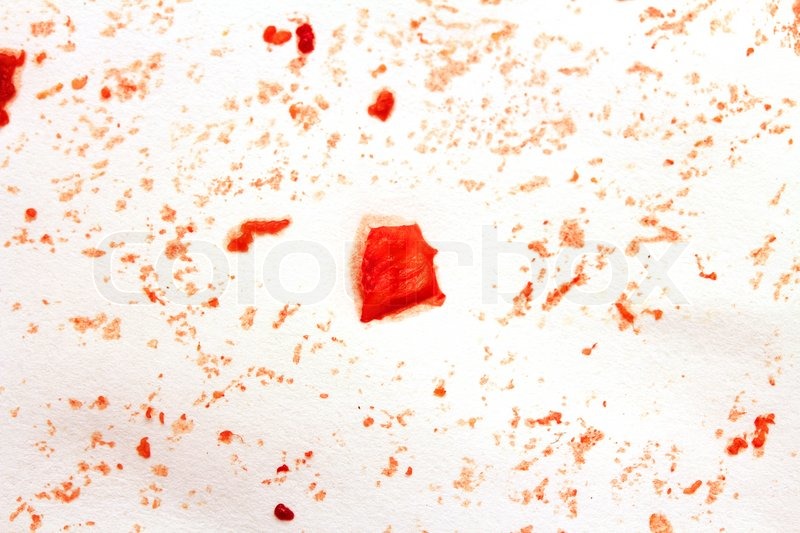 dry blood on the white paper | Stock image | Colourbox