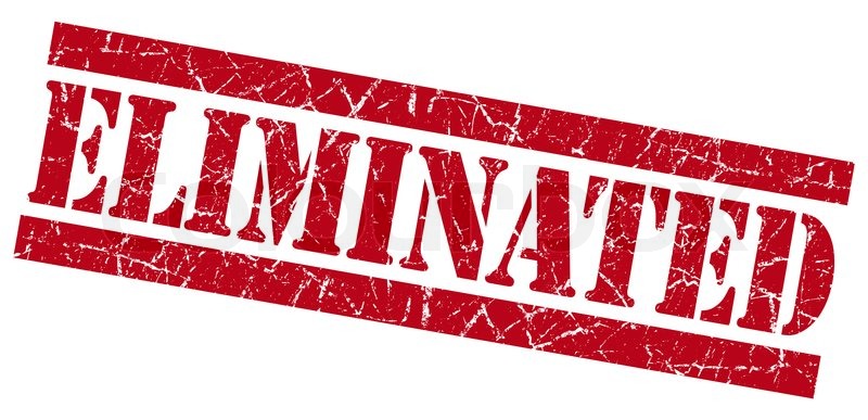 Eliminated red grunge stamp | Stock Photo | Colourbox