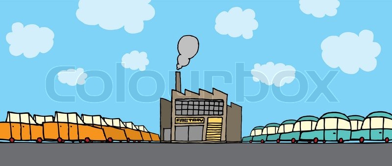 Cartoon-Fabrik | Stock-Vektor | Colourbox
