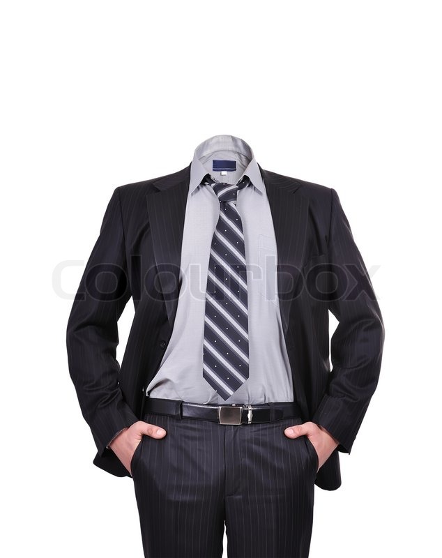 Businessman standing without a head on ... | Stock image | Colourbox