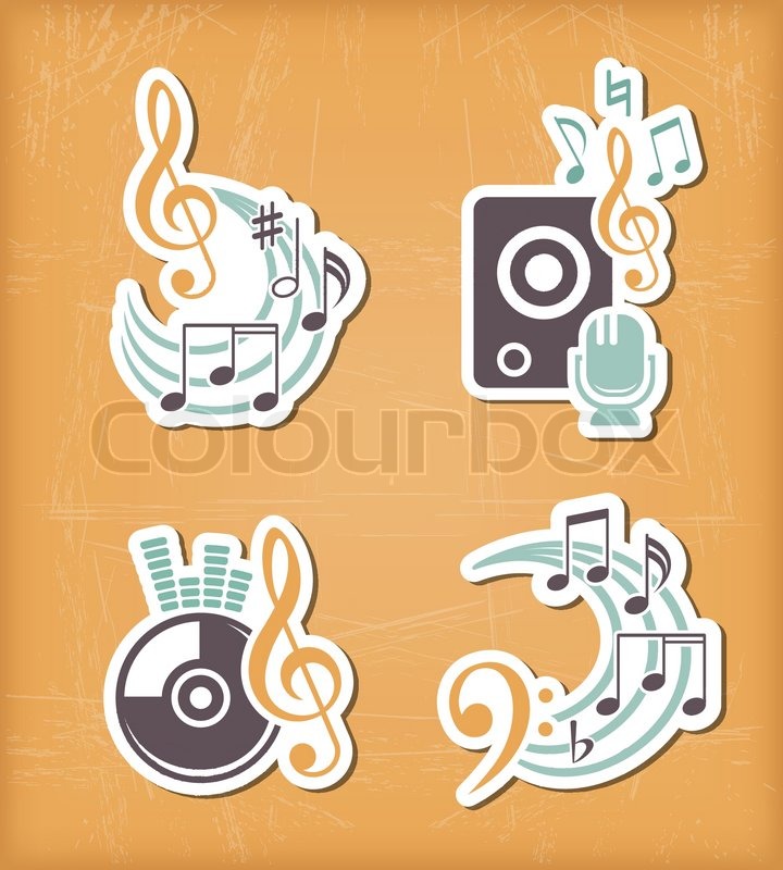 Musik-Design -Elemente Papier ... | Stock-Vektor | Colourbox
