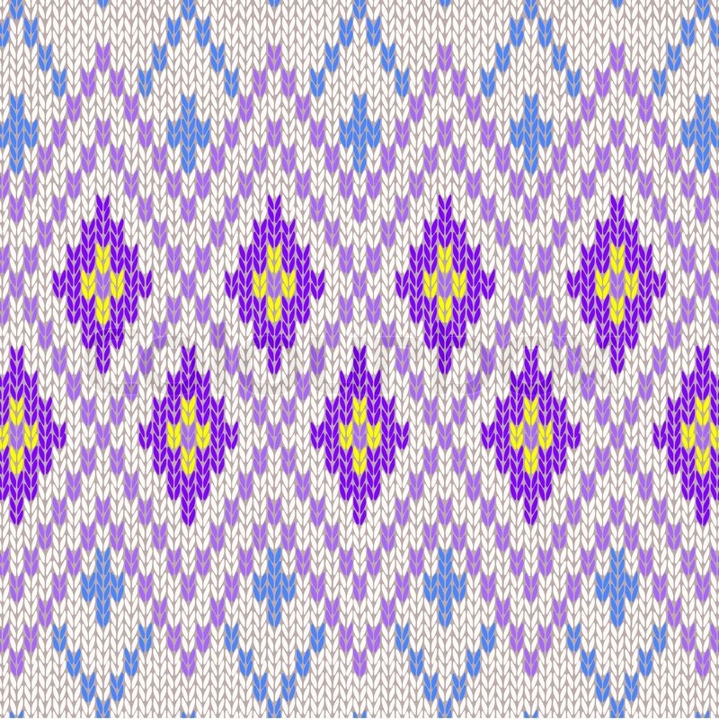 Seamless Pattern Knit Woll Trendy ... | Stock-Vektor | Colourbox