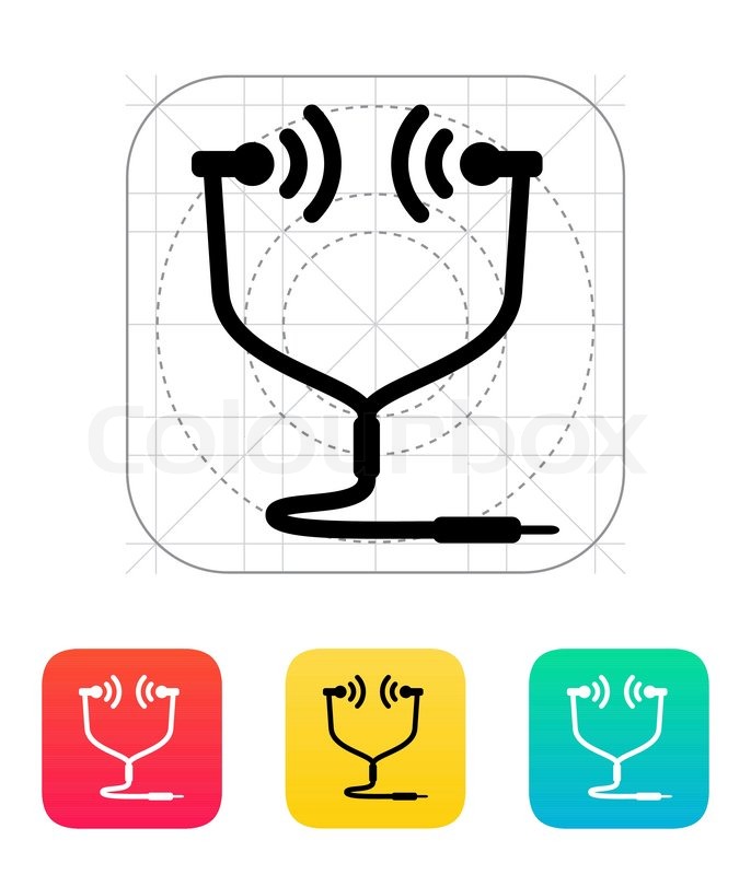 In-ear monitor icon. Vector ... | Stock vector | Colourbox