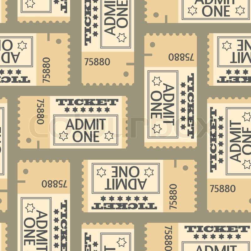 Tickets seamless pattern, abstract ... | Stock vector | Colourbox
