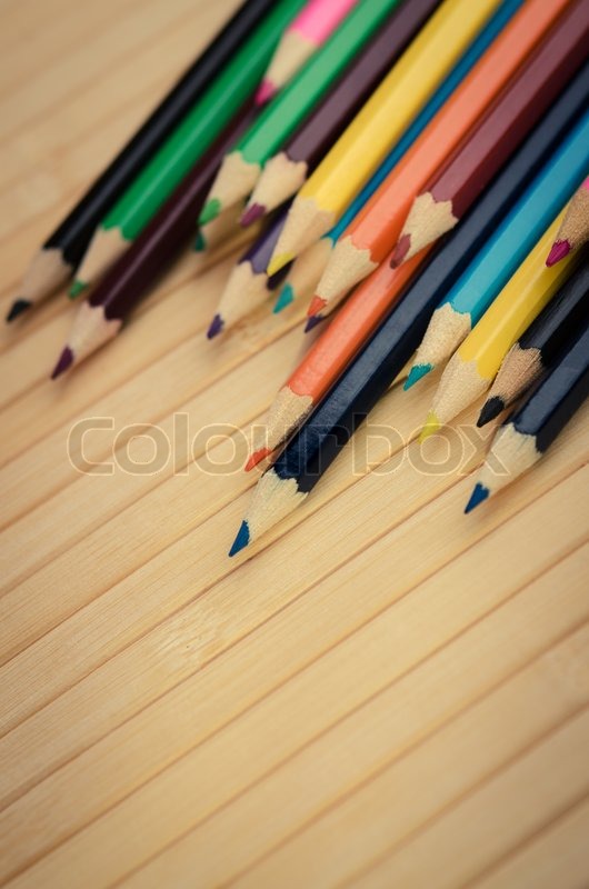 Nærbillede af blyanter | Stock foto | Colourbox