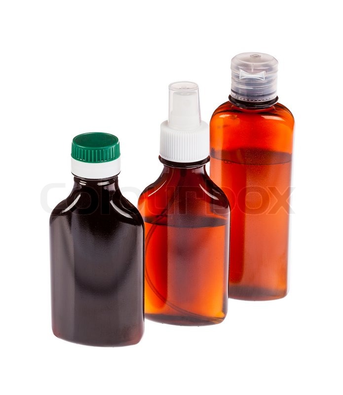 Medizin-Flasche aus braunem Glas auf ... | Stock Bild | Colourbox