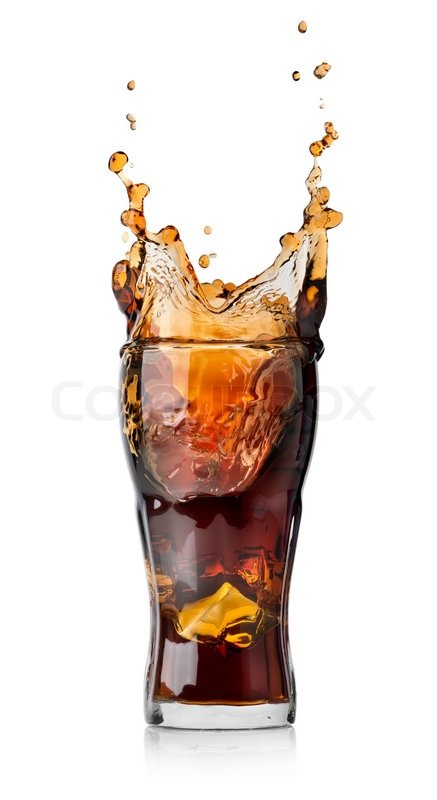Cola drink with splash isolated on ... | Stock Photo | Colourbox