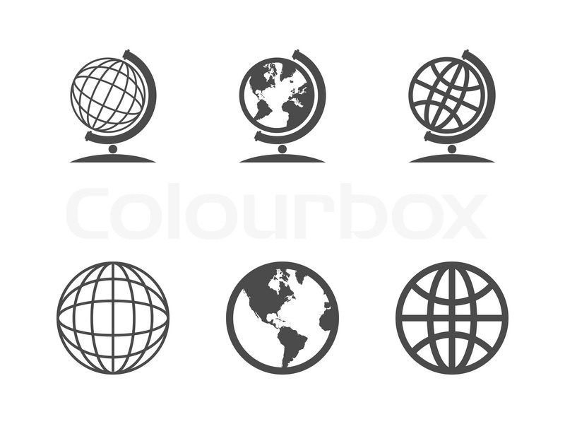 Globe icons. Vector illustration. | Stock vector | Colourbox