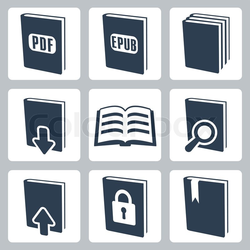 Vector isoliert Bücher Icons | Stock-Vektor | Colourbox