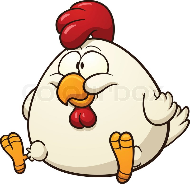 Fat chicken clip art. Vector cartoon ... | Stock vector | Colourbox