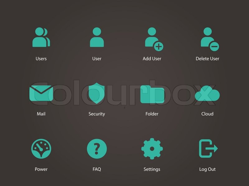 User Account icons. Vector ... | Stock vector | Colourbox