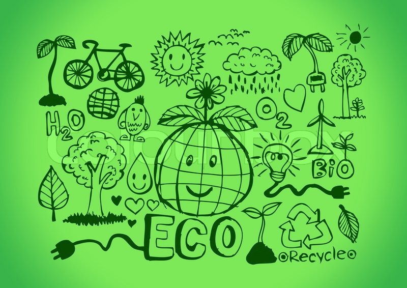 Eco Idea Sketch and Eco friendly ... | Stock vector | Colourbox