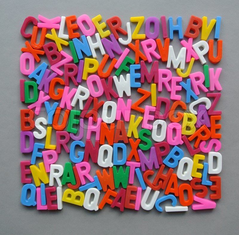 Colorful square letter texture ... | Stock image | Colourbox