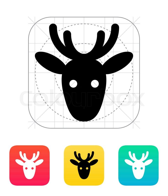 Weihnachten Hirsch icon | Stock-Vektor | Colourbox