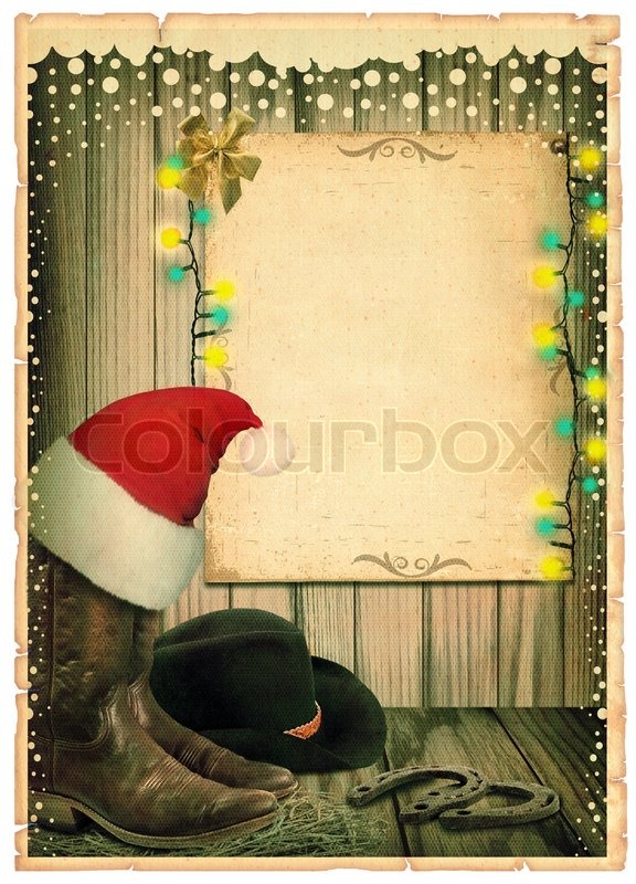 Cowboy Christmas Background