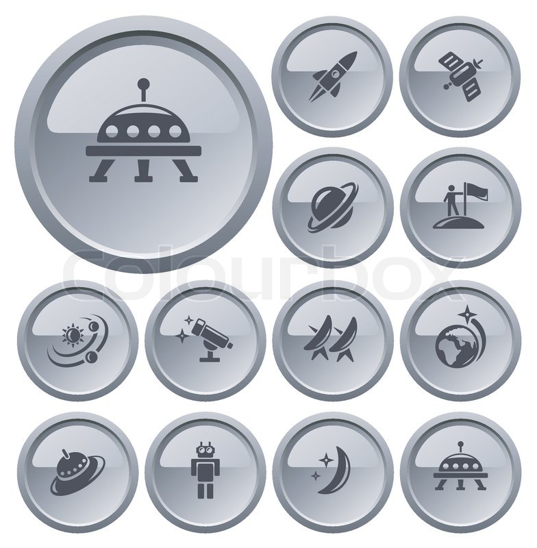 Space button set | Stock vector | Colourbox