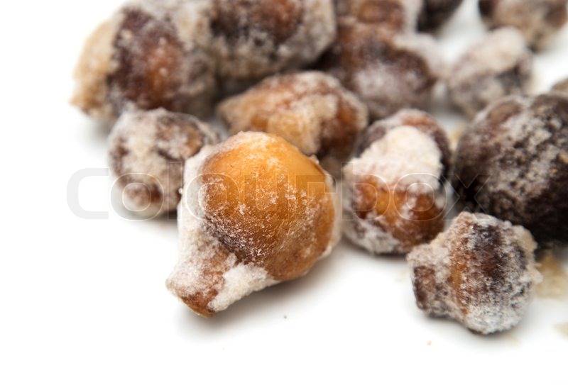 Frozen champignon on a white background | Stock image | Colourbox