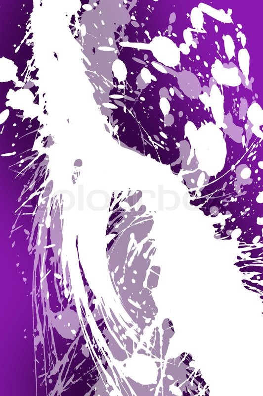 Purple White Splashes - Cool Grunge ... | Stock image | Colourbox