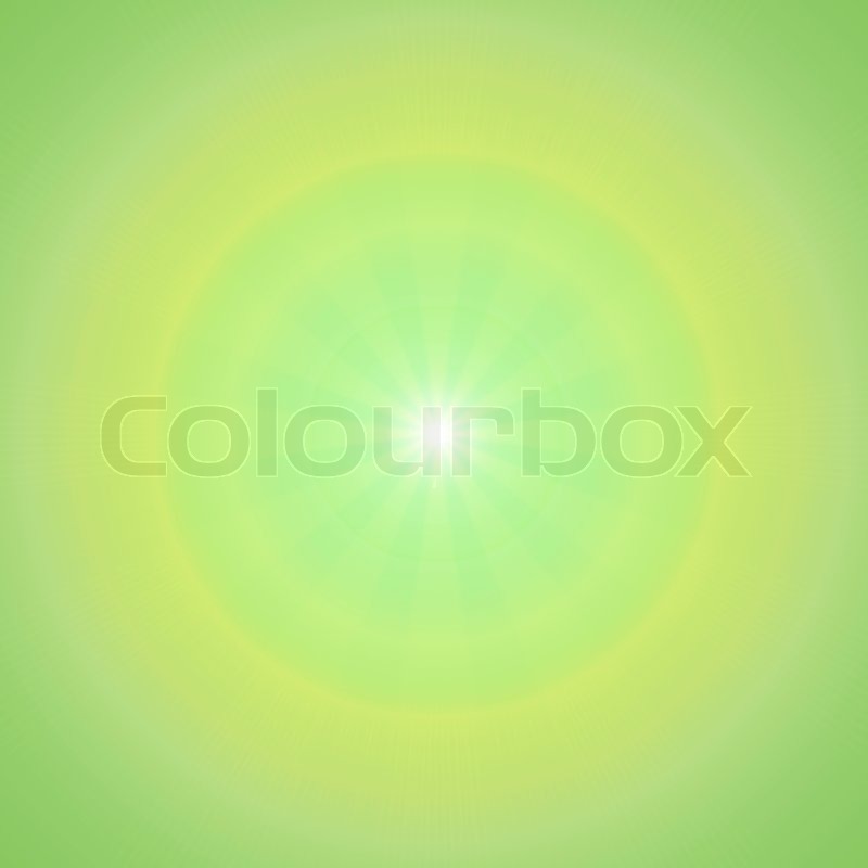 Green sky with glaring sun. Square crop ... | Stock image | Colourbox
