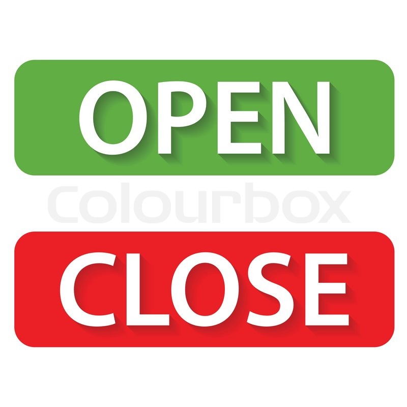 Open and close icons | Stock vector | Colourbox