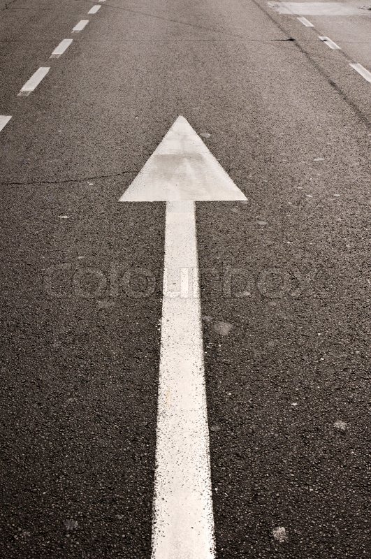 Sign for the forward on the street | Stock image | Colourbox